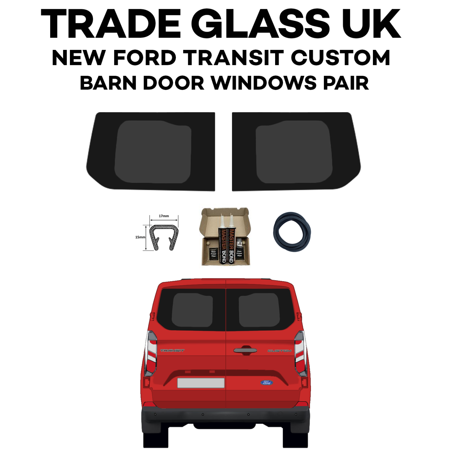 Ford Transit Custom MK2 Barn Door Windows