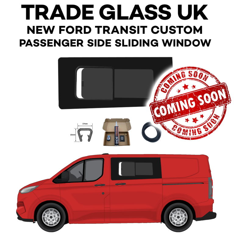Ford Transit CUSTOM 2024 Passenger Sliding Window - Trade Glass UK