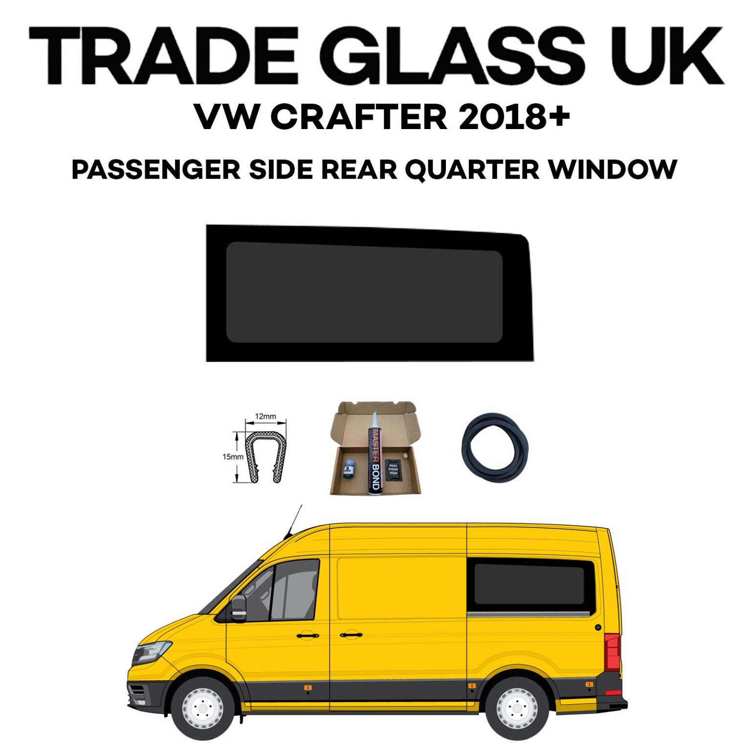VW Crafter New Shape 2018 Van Windows - Trade Glass UK
