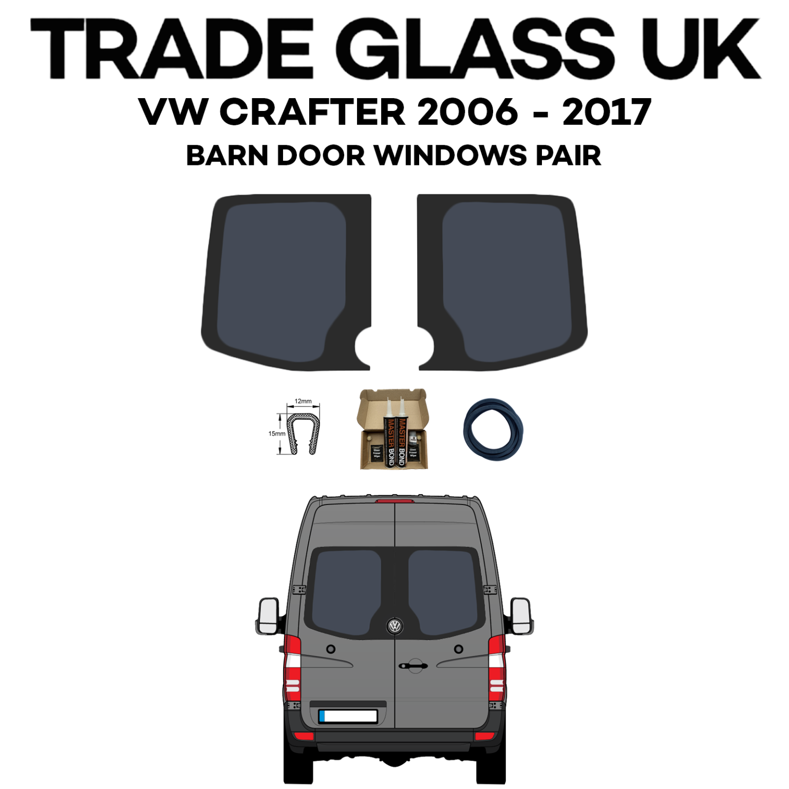VW Crafter Windows (2006-2017) - Trade Glass UK Van Windows