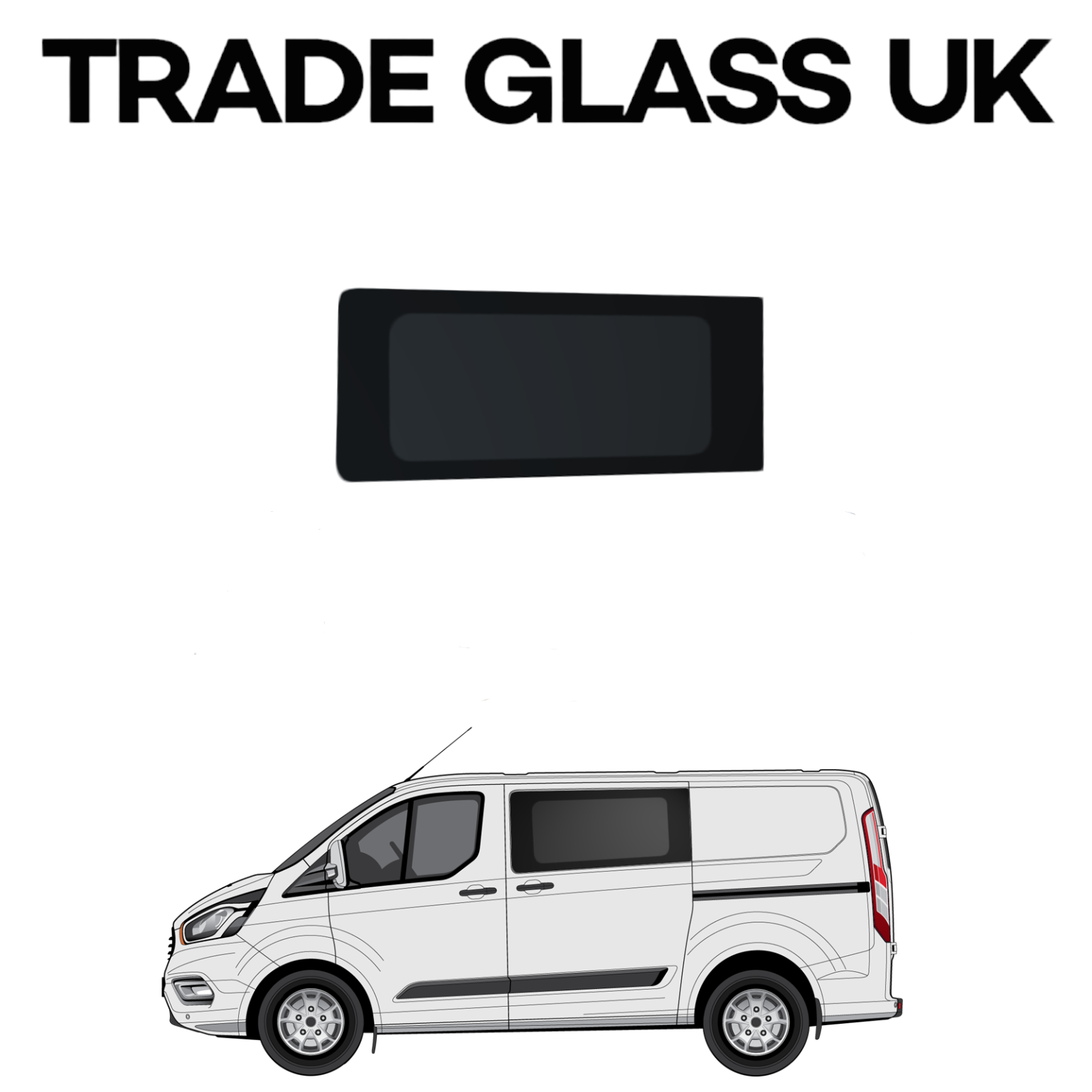 Ford Transit Custom Windows - 2014-2023 Passenger Window