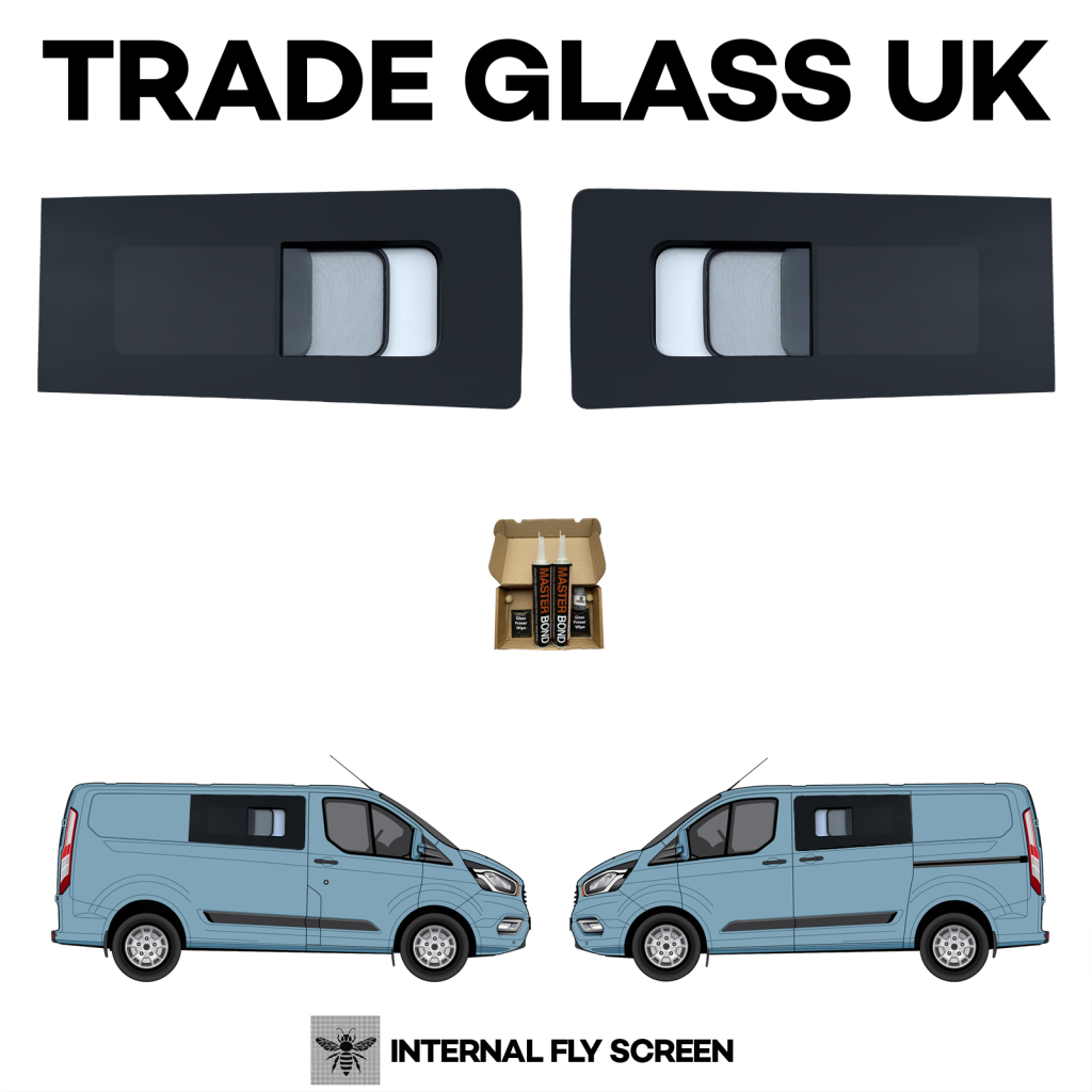 Ford Transit Custom Windows - Sliding Window & Fly Screen