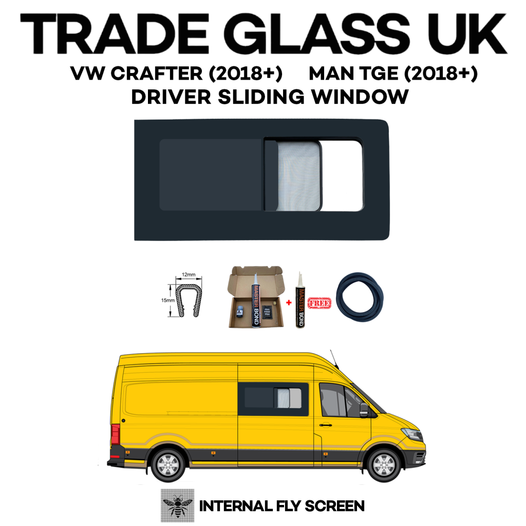 VW Crafter Van Fly Screen Windows 2018+ - Trade Glass UK